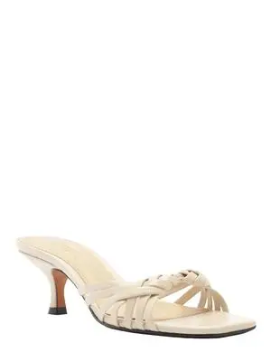 Schutz Tara Interlaced Slide Sandal Sugar White