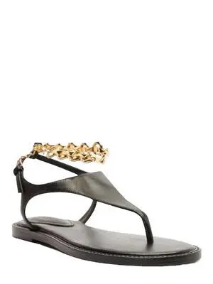Schutz Lys Ankle Strap Slide Sandal - Black