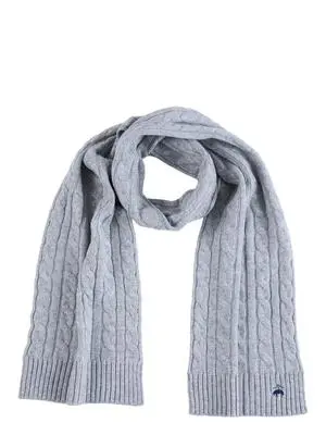Brooks Brothers Cable-knit Scarf - Med Grey Heather