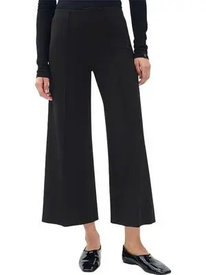 Rag & Bone Irina Wide Leg Crop Pants - Black
