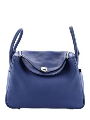 HERMES Lindy Bag Clemence 30 - Bleu Brighton