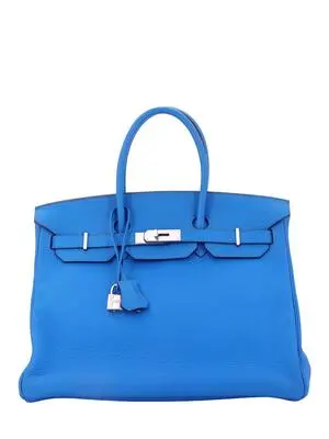 HERMES Birkin Handbag 35 - Bleu Hydra