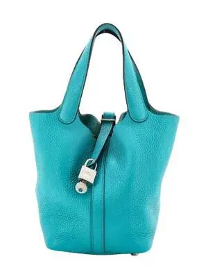 Hermès Picotin Lock Bag Clemence Pm - Blue