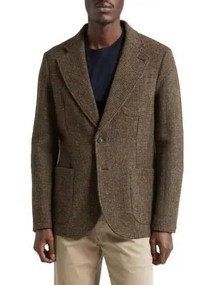 NOAH Harris Tweed Wool Sack Jacket - Multi Brown