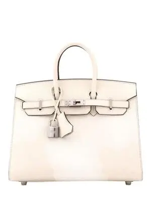 HERMES Birkin Sellier Bag Light Epsom With Palladium Hardware 25