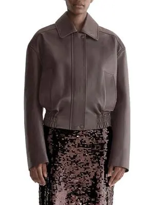 A.L.C. Otto Leather Jacket Bordeaux
