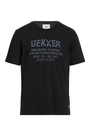 DEKKER T-shirt Charcoal Size Cotton - Black
