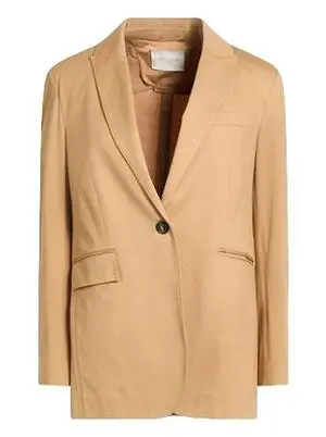 CIRCOLO 1901 Single-breasted Blazer In Cotton And Elastane - Beige
