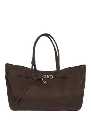 MARGESHERWOOD Grandma Large Buckle Suede Shoulder Bag - Hush Nubuck