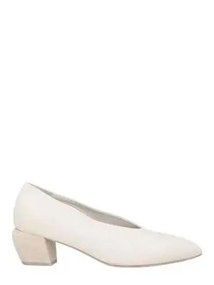 Officine Creative Leather Pumps With Geometric Heel - Off White