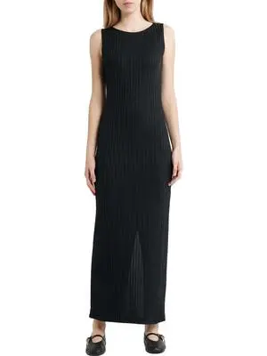Rag & Bone Natalia Boat Neck Sleeveless Maxi Dress - Black