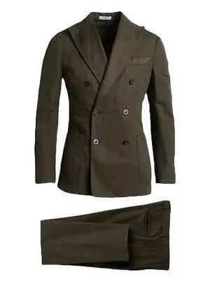 Boglioli Suit Khaki Size Cotton, Linen, Elastane - Green