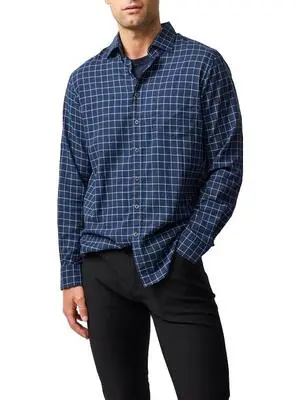 Rodd & Gunn Glenrock Windowpane Check Button-up Shirt - Midnight