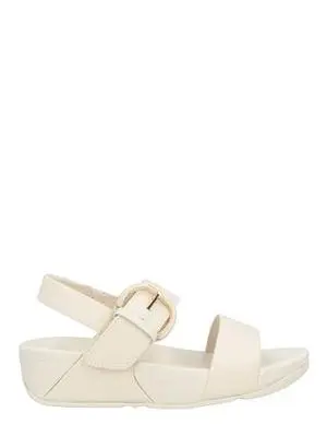 Fitflop Leather Wedge Sandals - Beige