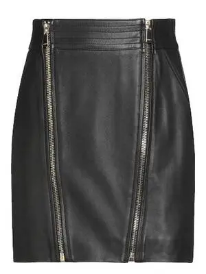 Pinko Mini Sheepskin Pencil Skirt - Black