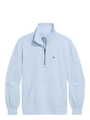 Vineyard Vines Quarter Zip Pullover - Serenity Blue Heather