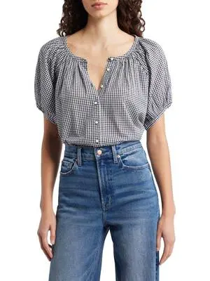 DÔEN Gingham Organic Cotton Top