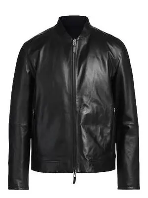 Emporio Armani Leather Jacket - Black