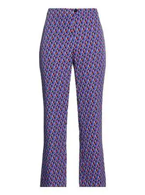 DIANA GALLESI Geometric-print Straight-leg Pants - Blue