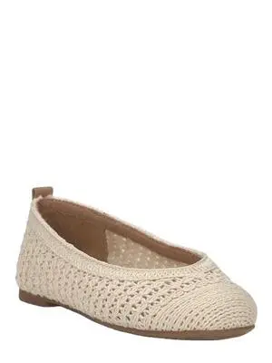Lucky Brand Emmielu Woven Flat - Natural As Swatch Tuscany