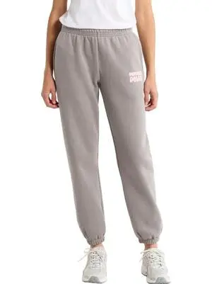 Princess Polly Puffy Logo Sweatpants - Charcoal