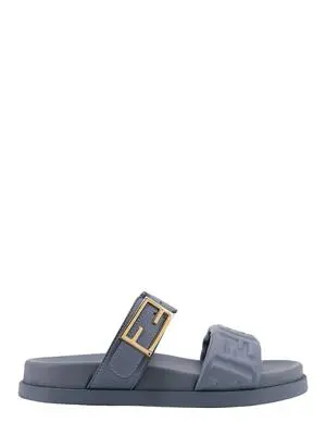 Fendi Leather Sandals - Blue