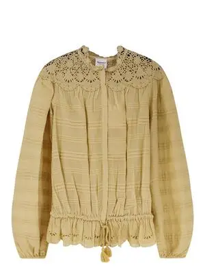 MARANT ETOILE Polly Organic Cotton Shirt - Yellow