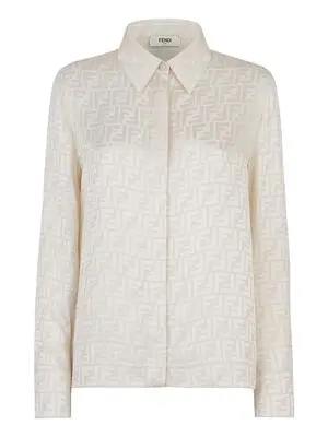 Fendi Ff Silk Shirt - White