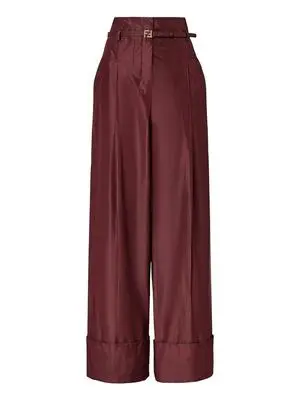 Fendi Taffeta Trousers - Red