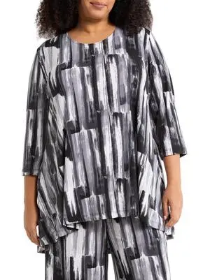 Vikki Vi Swing Tunic - Brushstroke