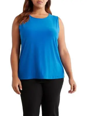 Vikki Vi Scoop Neck Tank - Azure