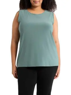 Vikki Vi Scoop Neck Tank - Sage