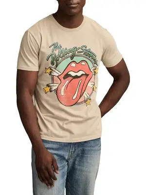 Lucky Brand Rolling Stones Stars Graphic T-shirt - Gray