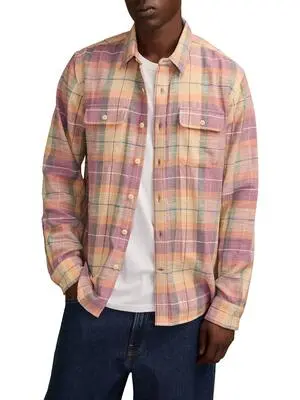 LUCKY BRAND Plaid Slub Utility Shirt