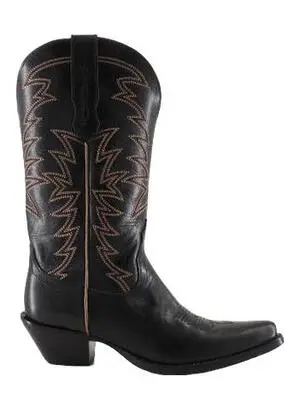 BUCK & BRANA Isabella Leather Boots - Black