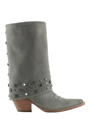 BUCK & BRANA Arianna Leather Boots - Frozen