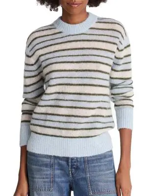 MADEWELL Oversized Striped Pullover Sweater