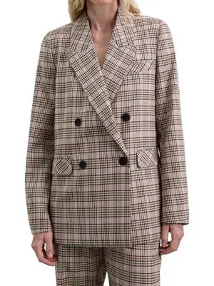 SCALPERS Checked Blazer - Pinkcheck