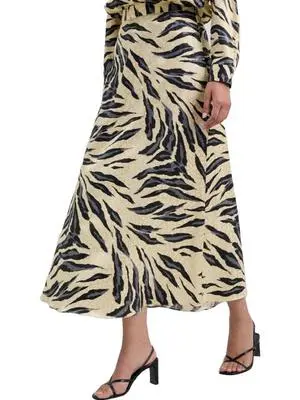 SCALPERS Duojac Midi Skirt - Animalprint