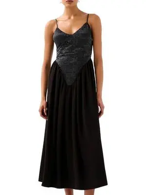SCALPERS Beads Dress - Black