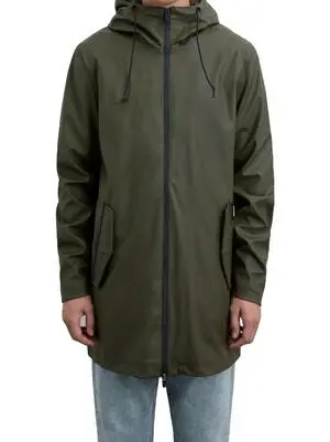 SCALPERS Waterproof Raincoat - Khaki