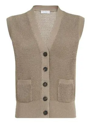 Brunello Cucinelli Sparkling Cotton Cardigan - Walnut