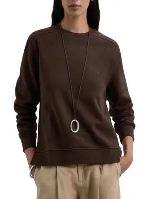 SCALPERS Basic Fade Sweatshirt - Darkbrown