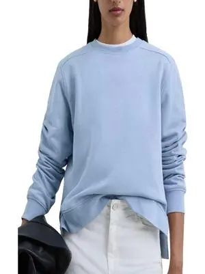 SCALPERS Scalpers Crewneck Cotton Sweatshirt With Embroidered Skull Water