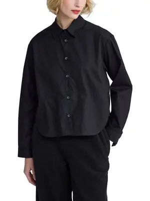 LUUKAA Poplin And Jersey Mixed-media Shirt - Black