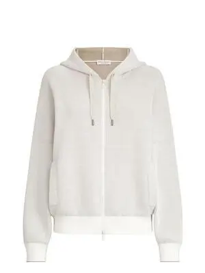 Brunello Cucinelli Honeycomb Stitch Zip-up Hoodie - Panama