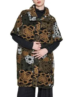 LUUKAA SORELLE Convertible Poncho-Jacket Olive