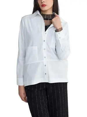LUUKAA Balloon Poplin Shirt - Ecru