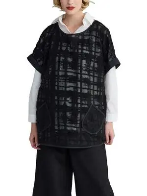 LUUKAA Structured Mesh Tunic - Black