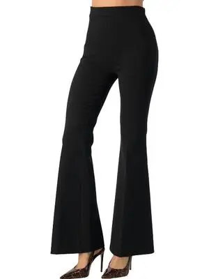 IVONNE Flared Trousers - Black